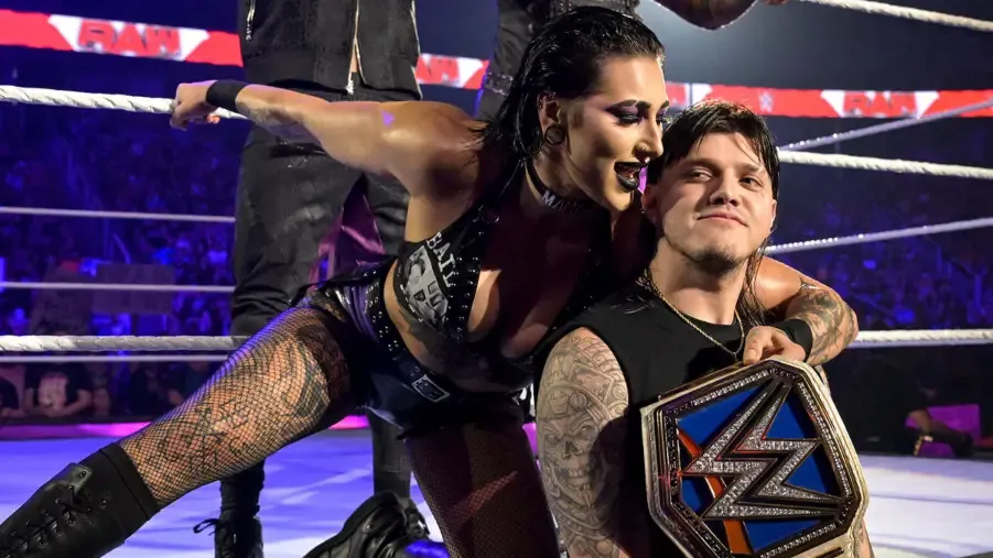 Rhea Ripley & Dominik Mysterio React To Max Caster's AEW Double Or Nothing Rap